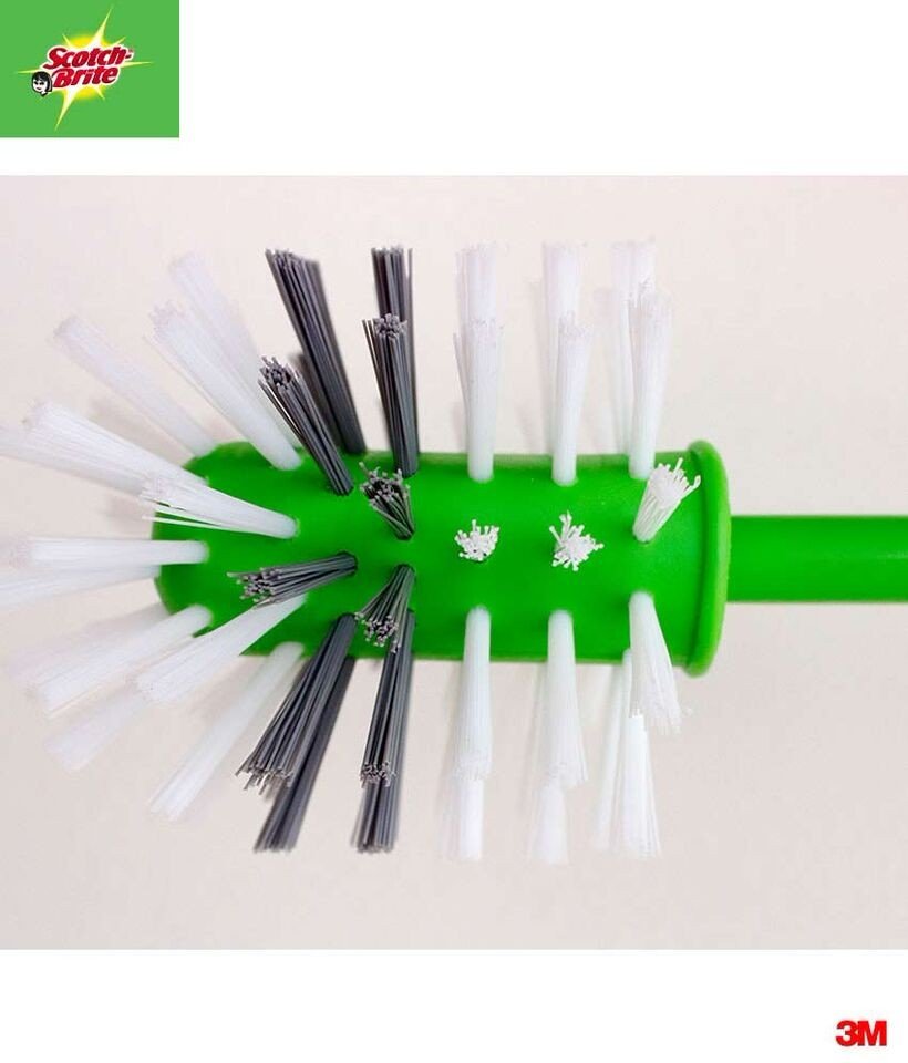 Scotch-Brite Round Toilet Brush with Holder (Green,pack of 2 piece ...